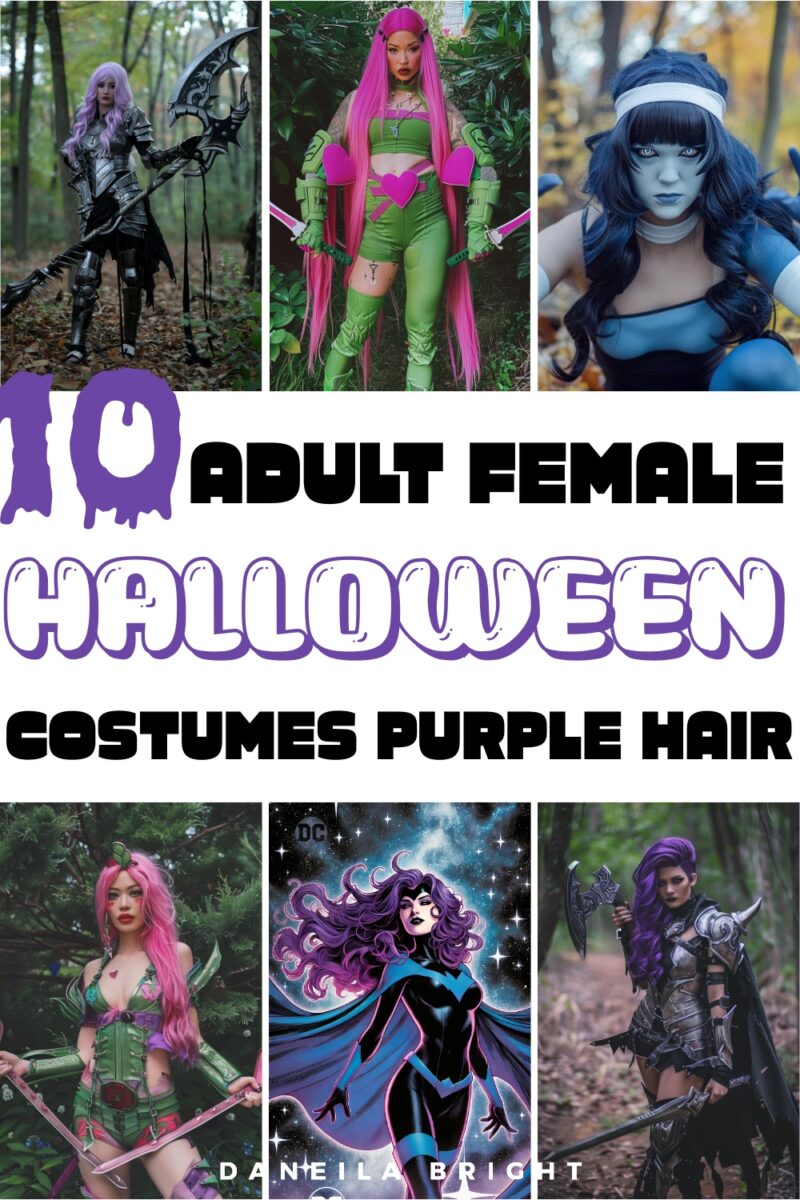 The Hottest Female Halloween Costumes Purple Hair To Copy This ...