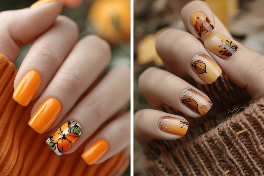 12 Adorable Pumpkin Nails Art Ideas to Add a Festive Touch to Your Fall ...
