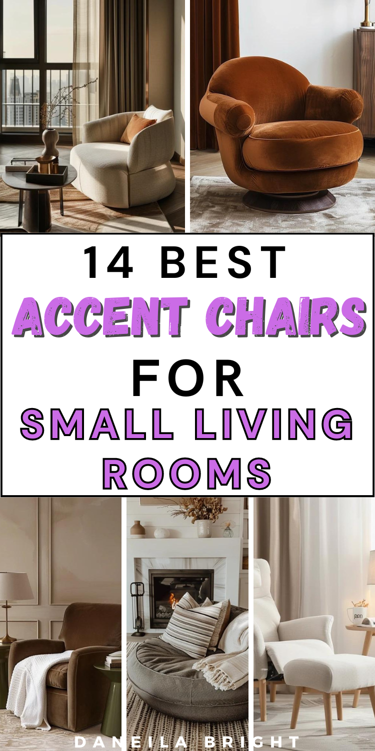 Small living room accent chairs - Daneila Bright