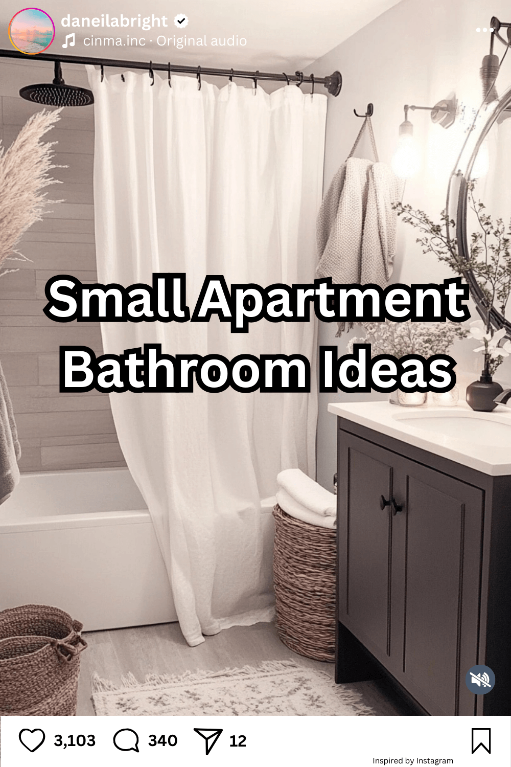 Small apartment bathroom ideas - Daneila Bright